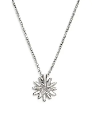 David Yurman Petite Starburst Diamond Pendant Necklace - Silver