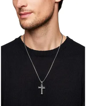 David Yurman Chevron Cross Pendant - Silver