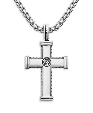 David Yurman Chevron Cross Pendant - Silver