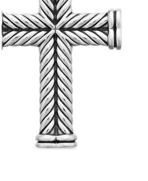 David Yurman Chevron Cross Pendant - Silver
