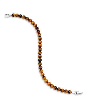 David Yurman Spiritual Beads Bracelet With Tigers Eye - Brown/silver
