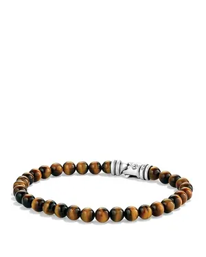 David Yurman David Yurman Spiritual Beads Bracelet With Tigers Eye Silver/brown