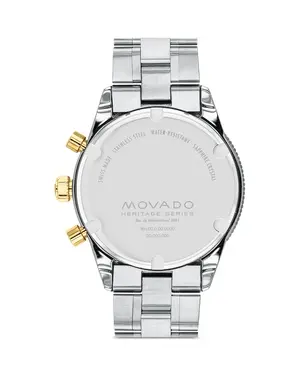 Movado Calendoplan S Two Tone Chronograph - Black/silver