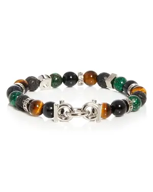 FERRAGAMO Salvatore Gancini Lava Beads Bracelet - Multi