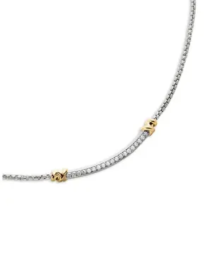 David Yurman Petite Helena Station Necklace - Silver