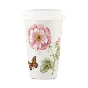 LENOX Butterfly Meadow Thermal Travel Mug - White