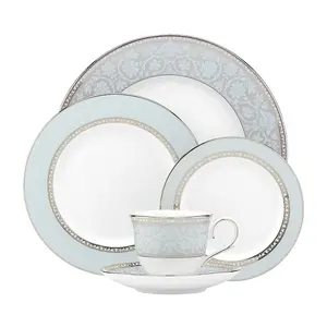 LENOX Westmore 5 Piece Place Setting - White And Blue