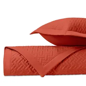 HOME TREASURES Basketweave Quilted Coverlet, Queen - Lobster