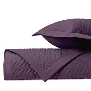 HOME TREASURES Basketweave Standard Quilted Sham, Pair - Purple