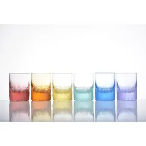 MOSER Pebbles Shot Glass, Set Of 6 - Multi Color