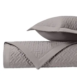 HOME TREASURES Basketweave Euro Quilted Sham, Pair - Chrome