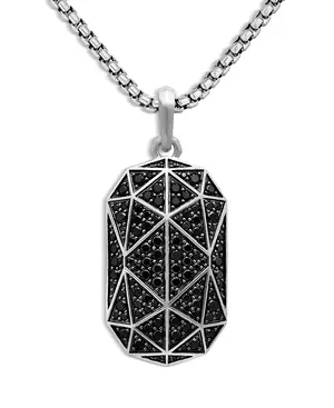 David Yurman Torqued Faceted Amulet - Black/silver