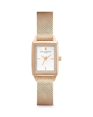 OLIVIA BURTON Rectangle Bracelet Watch, 20.5mm Rose Gold