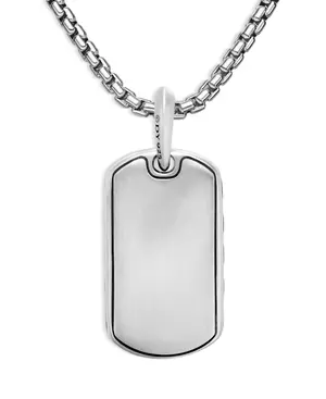 David Yurman Sculpted Cable Sterling Tag Pendant