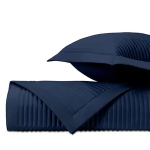 HOME TREASURES Channel King Quilted Sham, Pair Navy