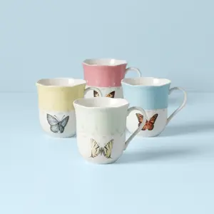 LENOX Butterfly Meadow 4-piece Dessert Mug Set