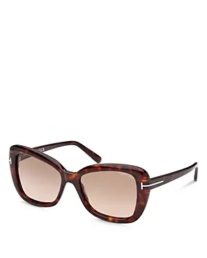 TOM FORD Maeve Butterfly Sunglasses Havana/brown Gradient