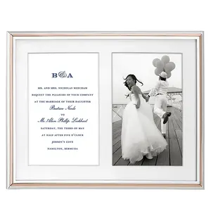 Kate Spade New York Rosy Glow Double Invitation Frame - Silver/rose