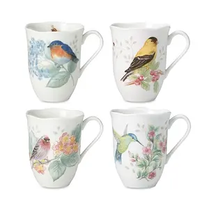 LENOX Butterfly Meadow Mugs, Set Of 4 - White
