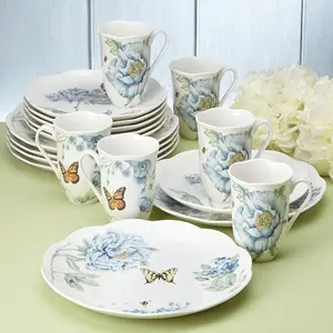 LENOX Butterfly Meadow 18 Piece Dinnerware Set - White