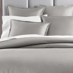 SKY 500tc Wrinkle Resistant Sateen Euro Shams, Pair Exclusive - Ash Grey
