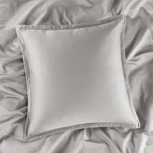 SKY 500tc Wrinkle Resistant Sateen Euro Shams, Pair Exclusive - Ash Grey