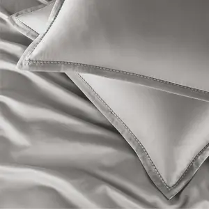 SKY 500tc Wrinkle Resistant Sateen Euro Shams, Pair Exclusive - Ash Grey