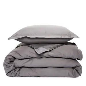 SKY 500tc Wrinkle Resistant Sateen Duvet Cover Set, King - Ash Grey
