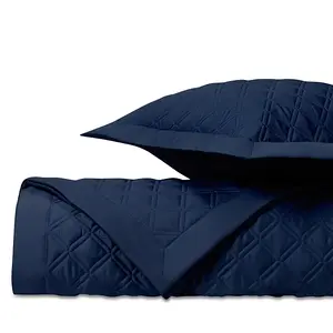 HOME TREASURES Renaissance King Quilted Sham, Pair - Navy