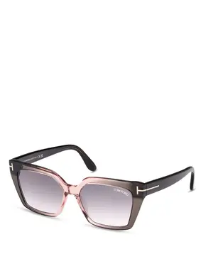 TOM FORD Winona Cat Eye Sunglasses 53mm - Gray/gray Mirrored Gradient