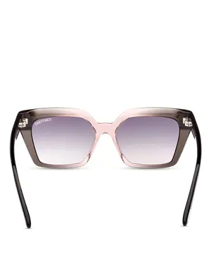TOM FORD Winona Cat Eye Sunglasses 53mm - Gray/gray Mirrored Gradient