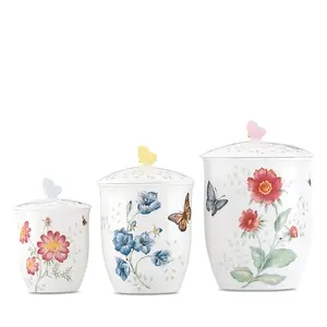 LENOX Butterfly Meadow 3 Piece Canister Set - White