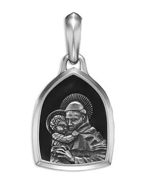 David Yurman Sterling Silver Amulets St. Anthony Pendant - Silver/black