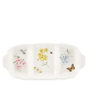LENOX Butterfly Meadow 3 Compartment Divided Server - White
