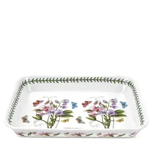 PORTMEIRION Botanic Garden Sweet Pea Lasagna Dish - White