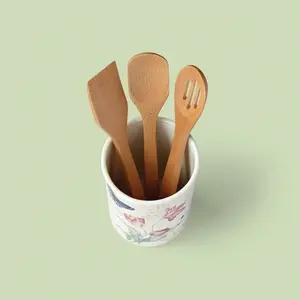 LENOX Butterfly 4 Piece Meadow Utensil Jar With 3 Kitchen Utensils