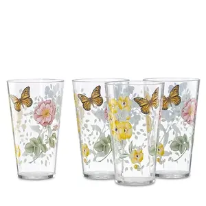 LENOX Butterfly Meadow Acrylic Highball Glasses, Set Of 4 - No Color