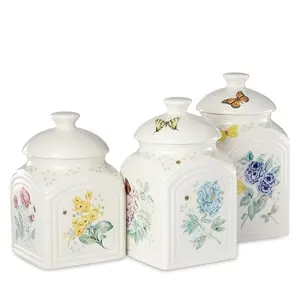 LENOX Butterfly Meadow 3 Piece Canister Set - White