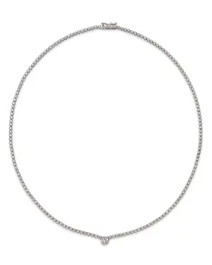Bloomingdale'S Diamond Solitaire Tennis Necklace, 2.30 Tcw - White