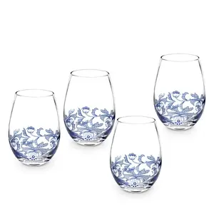 SPODE Italian Stemless Glasses, Set Of 4 - Blue