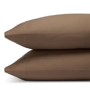 SKY 500tc Wrinkle Resistant Sateen Standard Pillowcases, Pair Exclusive - Chocolate