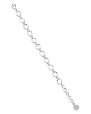 CAPUCINE DE WULF Cleopatra Hammered Link Bracelet - Silver
