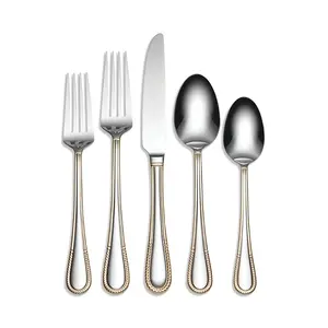 HUDSON PARK COLLECTION Calista Partial Gold 42-piece Everyday Flatware Set Exclusive - Metallic