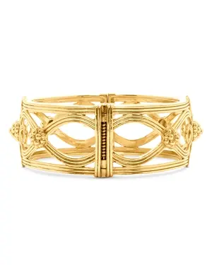 CAPUCINE DE WULF Monique Hinged Bangle Bracelet - Gold