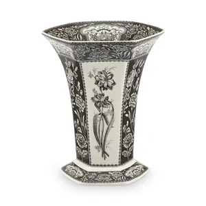 SPODE Heritage Hexagonal Vase - Black