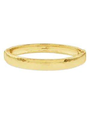 CAPUCINE DE WULF Cleopatra Oval Hammered Bangle Bracelet
