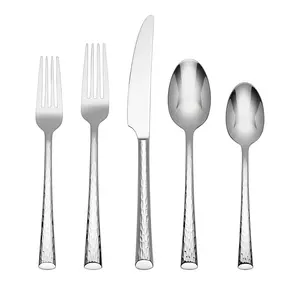 HUDSON PARK COLLECTION Ingrid Hammered 42-piece Flatware Set Exclusive - Stainless