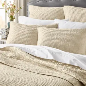 SKY Pickstitch Coverlet Set, Twin Exclusive - Tan