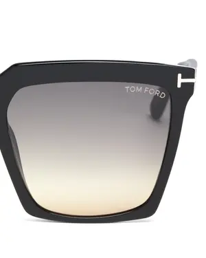 TOM FORD Sabrina Square Sunglasses - Black/gray Gradient