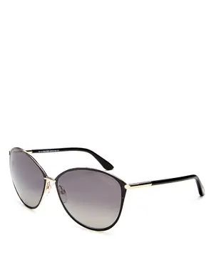 TOM FORD Penelope Polarized Cat Eye Sunglasses - Shiny Rose Gold/grey Gradient Polarized